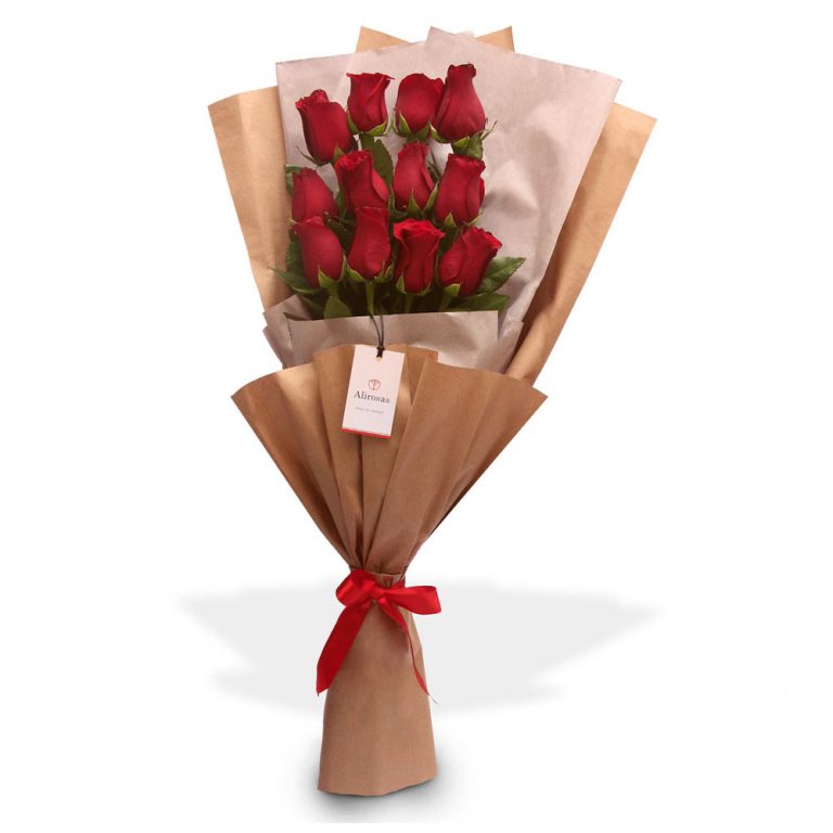 Ramo de 12 rosas rojas: Enviar por Delivery, Floreria Lima Alirosas